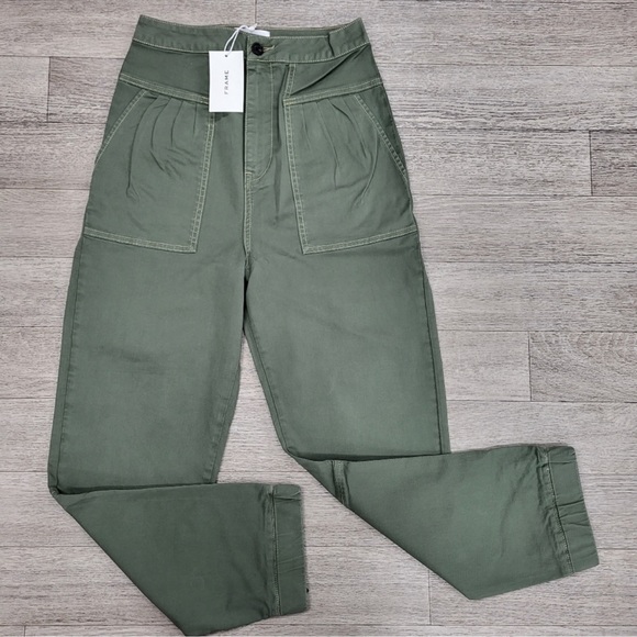 Frame Denim | Pants & Jumpsuits | Frame Denim Pleated Carrot Trouser In ...